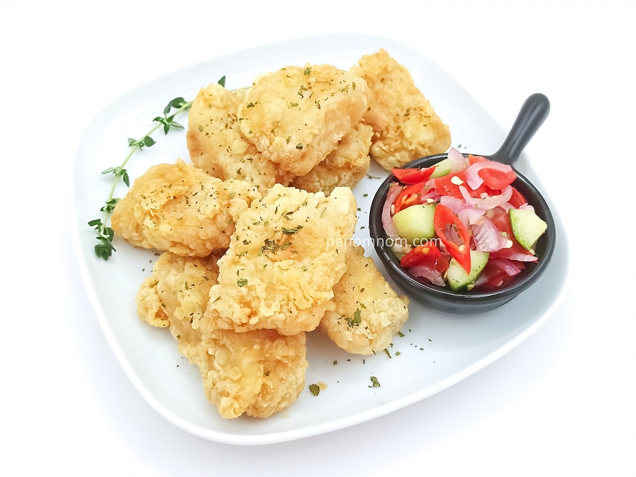 Tasty and Easy Fried Dory Fish with Sambal Dabu-Dabu Recipe | Panomnom