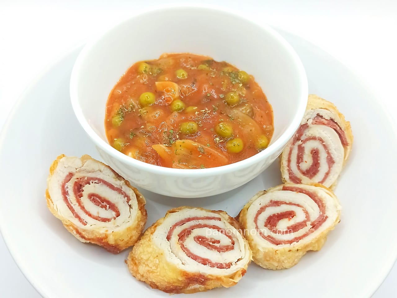 Tasty and Easy Ham and Chicken Rolls Recipe | Panomnom